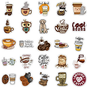 Food Stickers - 50 Pcs Candy Biscuit Coffee Ice Cream Stickers,Vinyl Waterproof DIY Decorations for Laptop Water Botter Guitar,Cocktail Beer Toast Supplies,Lollipop Vegetable Decor for Teens Adults