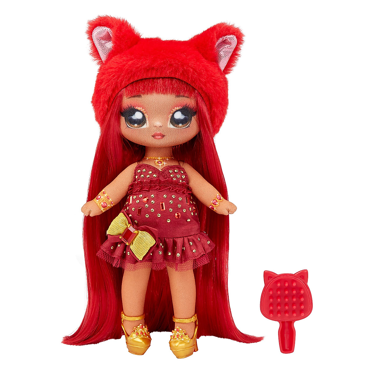 Na Na Na Surprise Sweetest Gems™ Ruby Frost 7.5" Fashion Doll Garnet Birthstone-Inspired with Red Hair, Taffeta Dress and Brush, Poseable, Great Toy Gift for Kids Girls Boys Ages 5 6 7 8+ Years