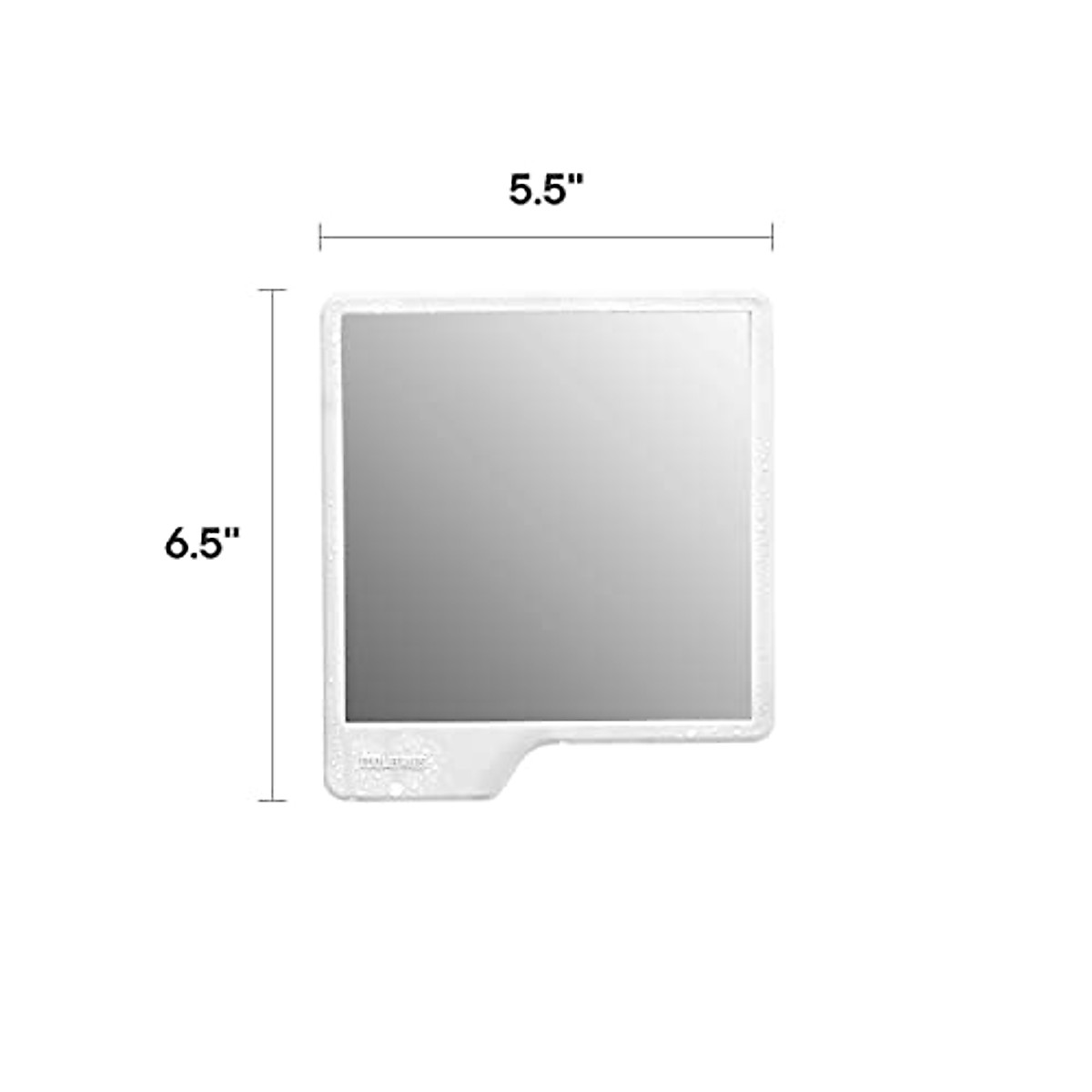 Tooletries – Oliver Shower Mirror - Premium Shower Mirror for Shaving, Grooming - 100% Silicone - SHATTERPROOF Mirror - Grips to Shiny Surfaces - No Suction Cups - No Adhesives - White
