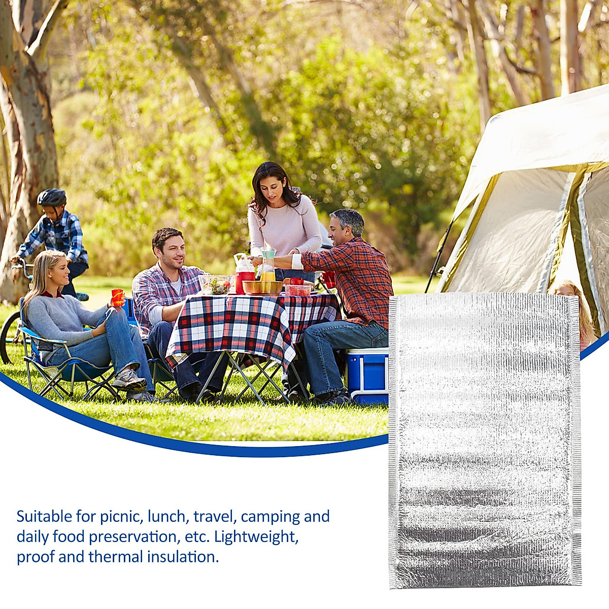 Hemoton 40 pcs Thermal Insulated Bubble Mailers Disposable Insulation Shipping Bags Thermal Box Liners Thermal Padded Envelopes Insulation Bag for Food Fruit Take- out (20x30CM)