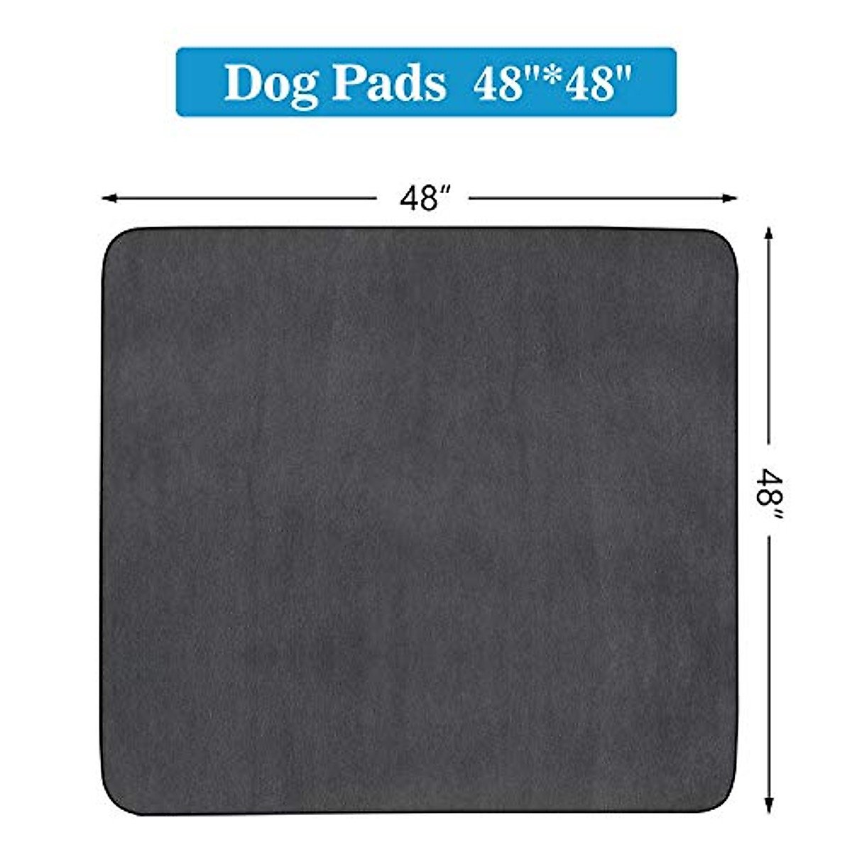 SIWA MARY Reusable Pee Pads for Dogs, 48"x48"/60"x48" Large, Washable Dog Pads with Super Absorbent, Non-Slip, Waterproof, Puppy Potty Whelping Pads Pet Traning Pads for Crate, Kennel, Playpen