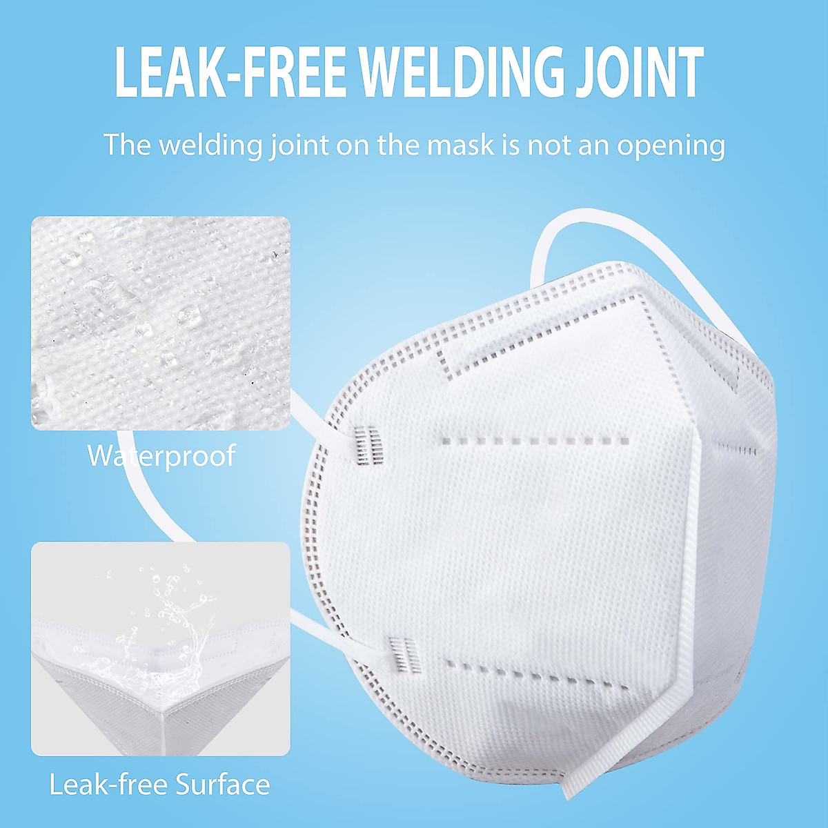 Borje KN95 Face Masks 50 Pcs, 5-Ply Protection Multicolor KN95 Mask, Disposable Face Masks for Adults