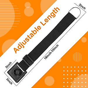 2 Pack Cello Endpin Anchor Non Slip Stopper Cello Antiskid Device Adjustable Strap with 2 Pieces Rubber End Pin Protector Musical Instrument Accessories, Black (Rubber Stopper Included)