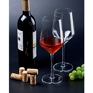 ninesung Wine Glasses Set of 4, Long Stem Wine Glasses, 12 Ounce Crystal White Wine Glasses, Burgundy Wine Glasses, Thin Rim, Large Wine Glasses for Christmas and New Year's Gift