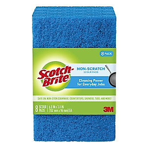 Scotch-Brite® Non-Scratch Scour Pads 628-EC, 6.0 in x 3.8 in (152 mm x 96 mm) | Shipper Unit