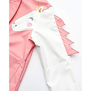 Pink Platinum Girls' Jacket - Lightweight Waterproof Raincoat with Polar Fleece Lined Hood, Size 6X, Soft Coral