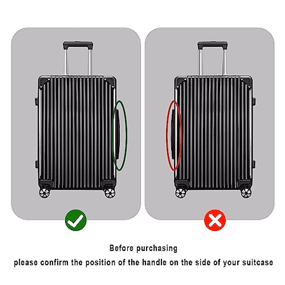 CYCFORCE Luggage Cover Set Clear PVC Luggage Cover & 2-in-one Luggage Strap Thickened Suitcase Cover 28 Inch Luggage Protector for Wheeled Suitcase (28-Inch)