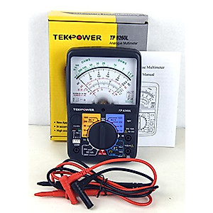 Tekpower TP8260L Analog Multimeter with Back Light, and Transistor Checking Dock