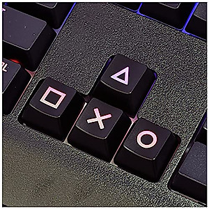 LZYDD Keyboard Keycaps W A S D Arrow/Direction Key PSP Controller Pattern Cherry MX Key Cap for MX Switches Backlit Mechanical Gaming Keyboard (4pcs,Black)