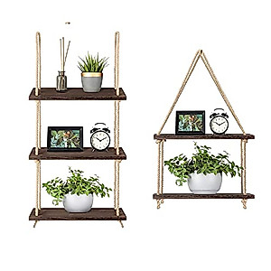 Mkono Wall Hanging Shelf, 3 Tier and 2 Tier