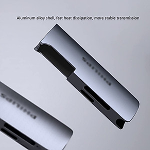 Port Expander USB C Docking Station 8-in-1 USB C Hub Adapter Aluminum Shell (4K HDMI, 3 USB3.0, SD/TF Card Reader, 60W PD, Ethernet Port USB Splitter