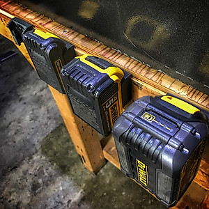 Battery Mount Adapter Dock Holder Compatible with Dewalt 20v Batteries.