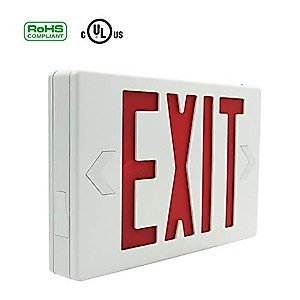 HYD-Parts 6 Packs Exit Emergency Light LED,UL Certified - Red Emergency Exit Sign Light for Business, Battery Backup