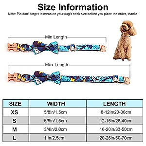 Personalized Dog Collars with Bowtie for Female Dogs,Cute Custom Dog Collar for Girl Dog Engraved with Name and Phone Number for Puppy Small Medium Large Dogs