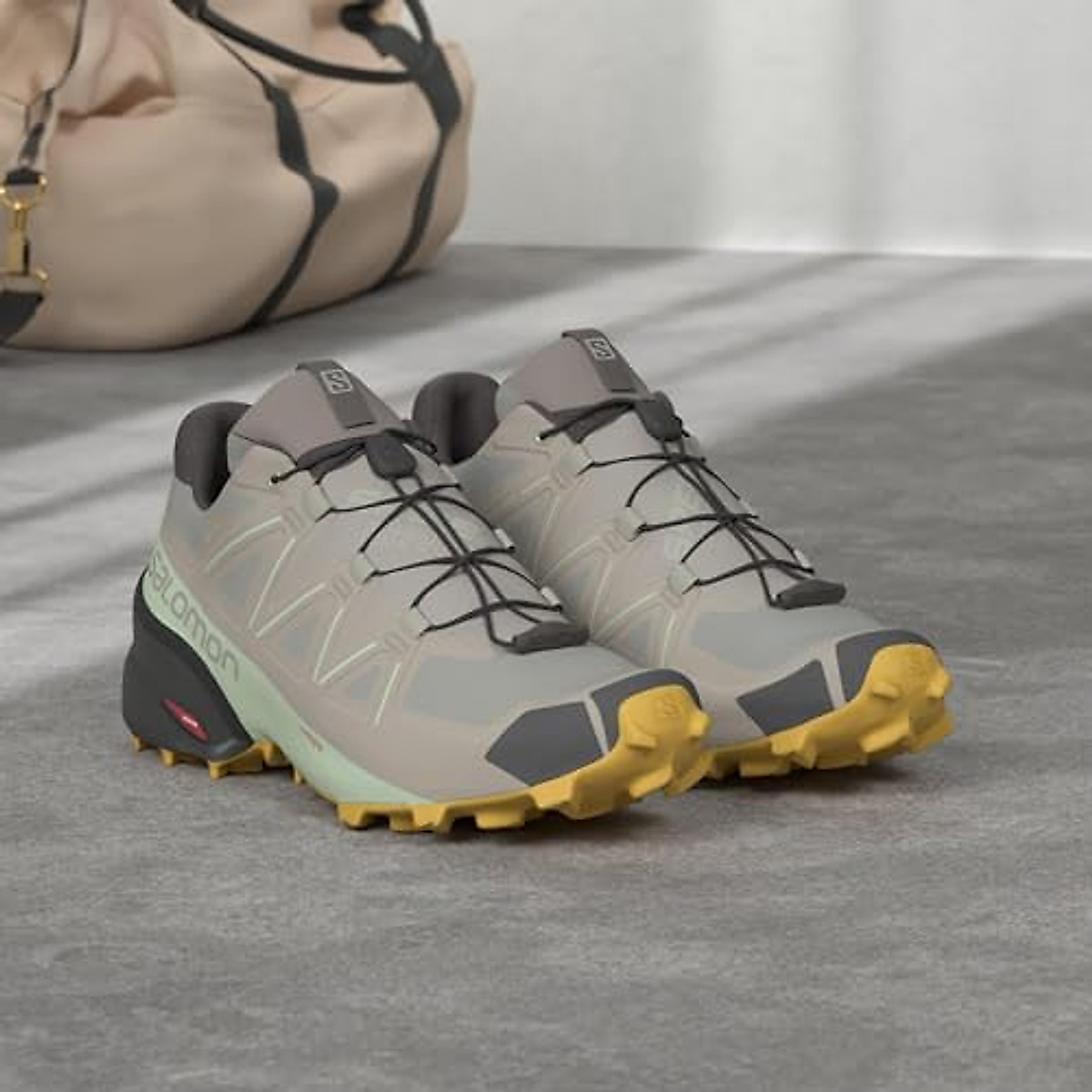 Salomon Speedcross 5 Gore-tex Trail Running Shoes for Women, Wrought Iron/Spray/Antique Moss, 9.5