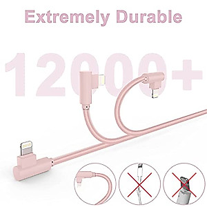 10FT iPhone Charger [Apple MFi Certified] Lightning Cable 3Pack Long iPhone 90 Degree Fast Charging Cables High Speed Data Sync Cord Compatible with iPhone 14 13 12 11Pro Max/XR/XS/8/7/Plus/SE/iPad