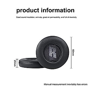 Aiivioll E45BT Replaceable Earpads Compatible with E35 E45 Headphones Earpads Headset Earmuffs Protein PU Leather Earpads Repair Parts(Black)