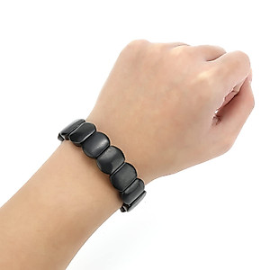 SZFMSWE shungite stones raw shungite bracelet (Inner diameter length 2.3Inches)