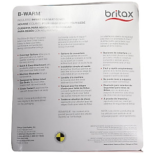 Britax B-Warm Insulated Infant Car Seat Cover, Machine Washable, Polar Mist