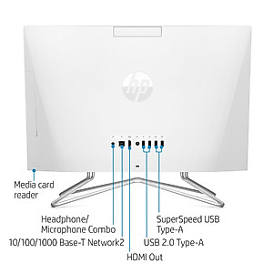 Latest HP All-in-One Desktop | 21.5" FHD Display | Intel 4-Core Celeron J5040 | Intel UHD Graphics | 16GB DDR4 512GB NVMe SSD | WiFi | BT | HDMI | Webcam | RJ45 | Internal Speaker | Windows 11 Home