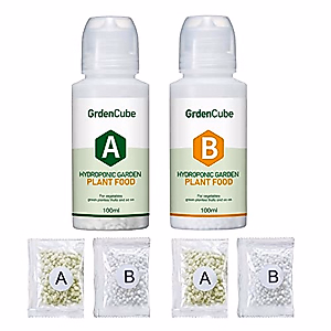 Plant Food Hydroponic Nutrients Supplies: Hydroponics Growing System General A&B Water Soluble Solid Fertilizer for Vegetables Fruits Flowers Thrive - Indoor Herb Garden Plants Accessories