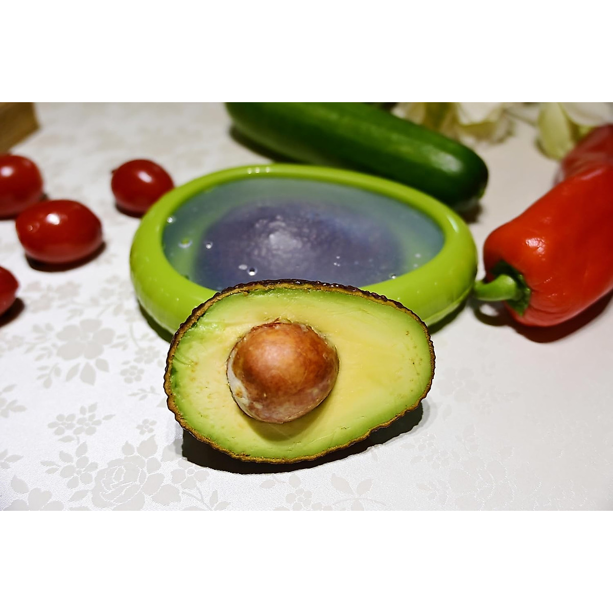 Wusdayer 4 Pcs Silicone Fruit Storage Box,Fruit Storage Containers for Fridge,Anti-Oxidation Storage Box,Silicone Fruit and Vegetable Storage Containers Set for Fridge Keep Fresh