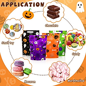 Resholder 60 Pcs Halloween Treat Bags Bulk Plastic Trick or Treat Bags with Handle Pumpkin Witch Hat Ghost Candy Goodie Bags Halloween Party Favor Gift Bags for Kids Birthday Party Supplies