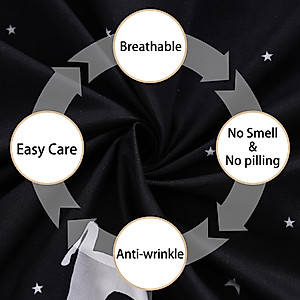 Bed Sheet Set - 3 Piece Twin Size - Reindeers/Stars Printed Christmas Decor - Soft Durable Microfiber Bedding Sheet Set,Deep Pocket,Stain,Fade & Wrinkle Resistant