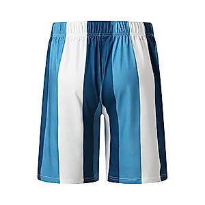 Sports Shirts for Men 2022 Casual Sport Set for Mens 2 Piece Sports Set Plaid Short Sleeve Zipper Polo Shirts & Shorts Set Training Outfits(A- Blue，X-Large)