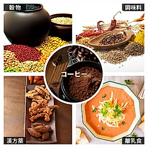 Electric Coffee Grinder, 150W Spice Grinder with Stainless Steel Blade & Bowl, One-Touch Control Coffee Bean Grinder for Nuts, Sugar, Grains, Clear Lid