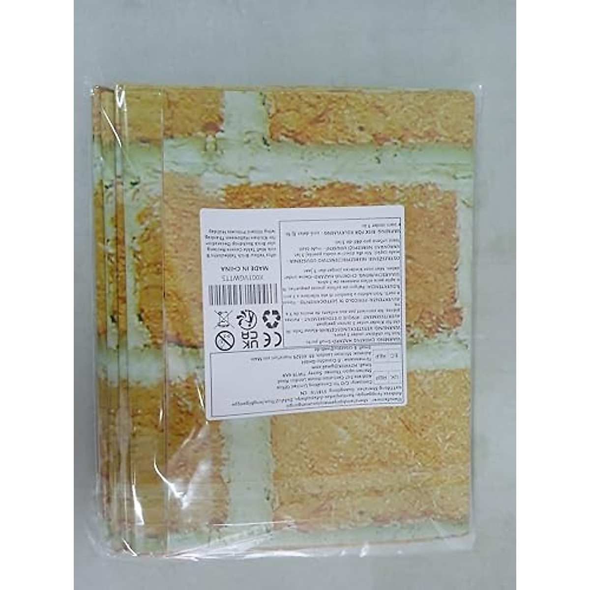 4Pcs Yellow Brick Tablecloths Brick Wall Table Covers Rectangular Brick Backdrop Decoration for Kitchen Halloween Thanksgiving Wizard Princess Holiday Party Supplies, 51 x 86.6 Inch (Yellow Brick)