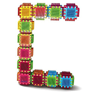 Dimple 360-Piece Set Large Stacking Blocks and Interconnecting Building Set, Makes 60 Blocks, for Boys & Girls, Educational Fun, Great Toy for Child Development for Kids and Toddlers