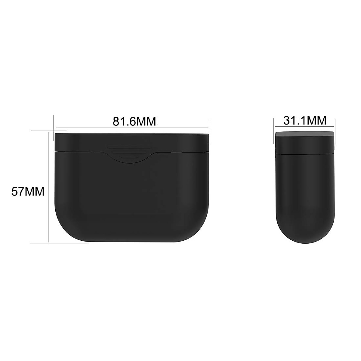 LOKEKE Soft Silicone Protective Case Cover Shell for Sony WF-1000XM3 Truly Wireless Noise Cancelling Headphones Charger Case(Silicone Black)