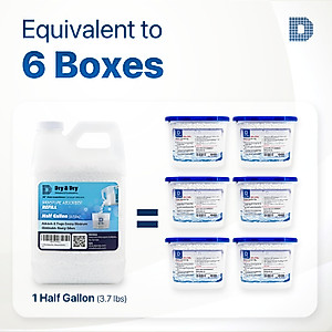 Dry & Dry Moisture Absorbers Refill Beads (3.7 LBS) - Fragrance Free, Moisture Absorber Refill