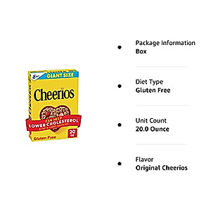 Cheerios Cereal, Limited Edition Happy Heart Shapes, Heart Healthy Cereal With Whole Grain Oats, Giant Size, 20 oz