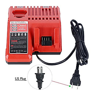 M12 & M18 Multi Voltage Lithium Ion Battery Charger for Milwaukee 48-59-1812 18V&12V Fuel Gauge XC Battery