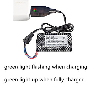 7.4V 1500mAh Li-ion Rechargeable Battery with SM-3P Plug and USB Charger Cable for RC Tank RC Toy