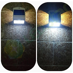 EEZ RV Products Solar Motion Sensor LED Light 4W 500LM Color 4000K Bright Whitefor RV Porch & Back Yard Security, Butterfly Style IP65 Waterproof (Black)