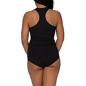 Smart & Sexy Women's Cloud Cotton Comfort Collection Tank Top & Boy Short Sleep Set, BLACK HUE, X-Large