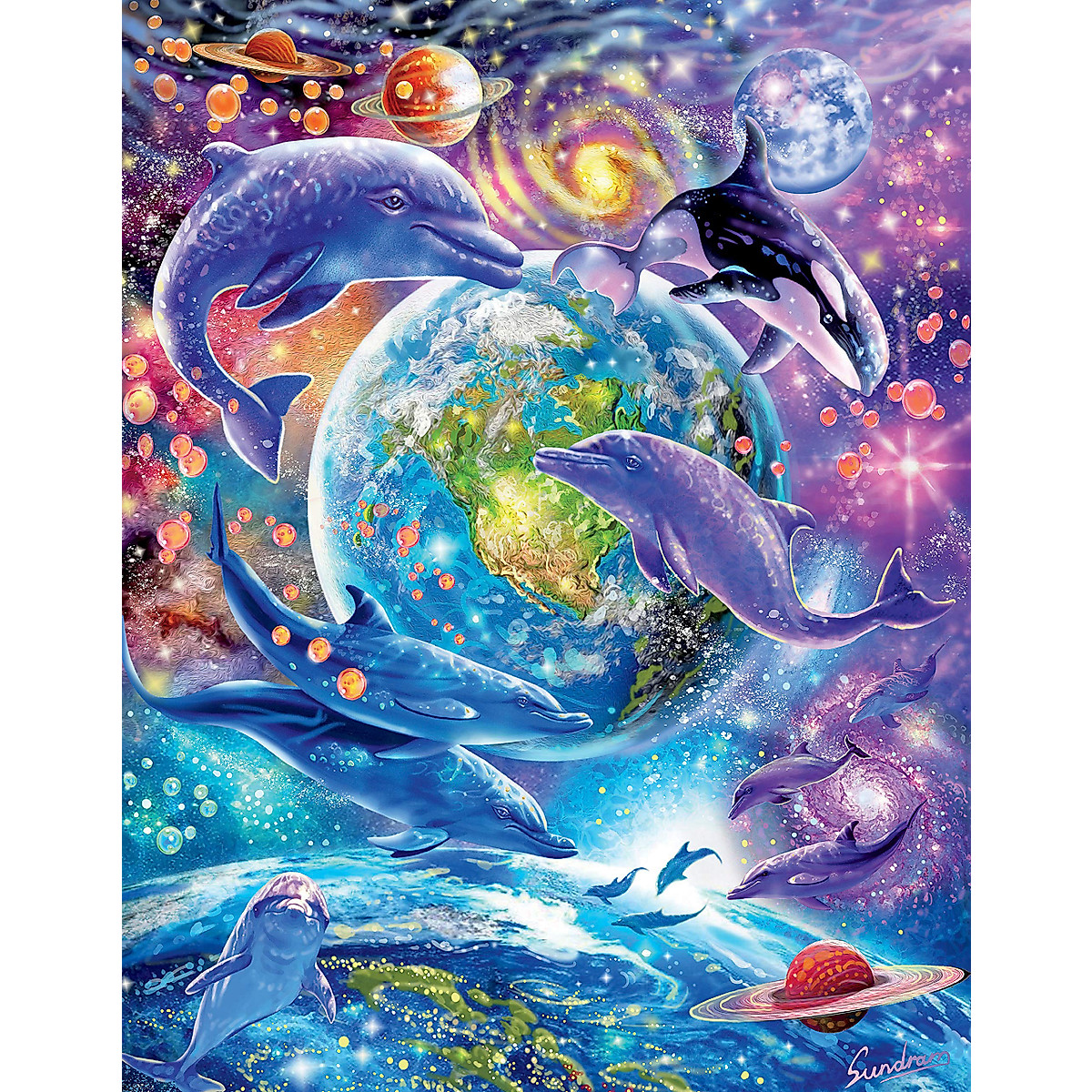 Ceaco - 8 in 1 Multipack - Seaside - (2) Round 300 Piece, (4) 550 Piece, (1) 750 Piece (1) 1000 Piece Jigsaw Puzzles
