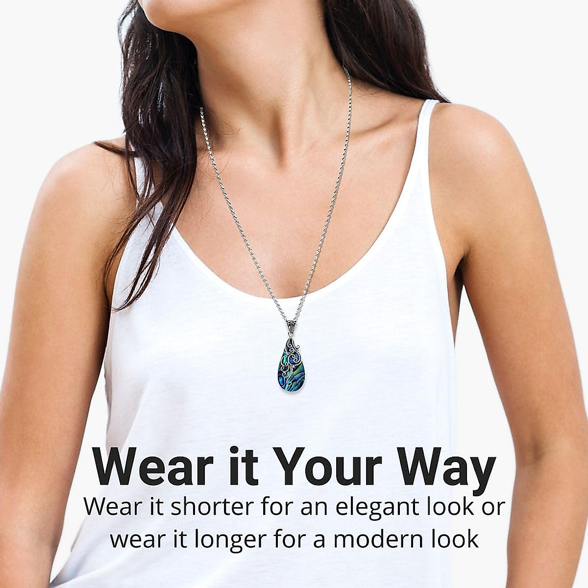 Shop LC Abalone Shell 925 Sterling Silver Fashion Pendant Jewelry Gifts for Women Birthday Gifts