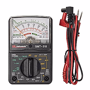 Gardner Bender GMT-318 Analog Multimeter, 6 Function, 14 Range, AC / DC Volt, 500V