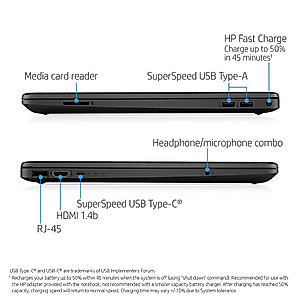 HP Laptop, 15.6" HD Screen, Intel Pentium Silver N5030 4 Cores Processor, 32GB Memory, 1TB SSD, Webcam, USB-C, HDMI, Wi-Fi, SD Card Reader, Windows OS, Black (Renewed)