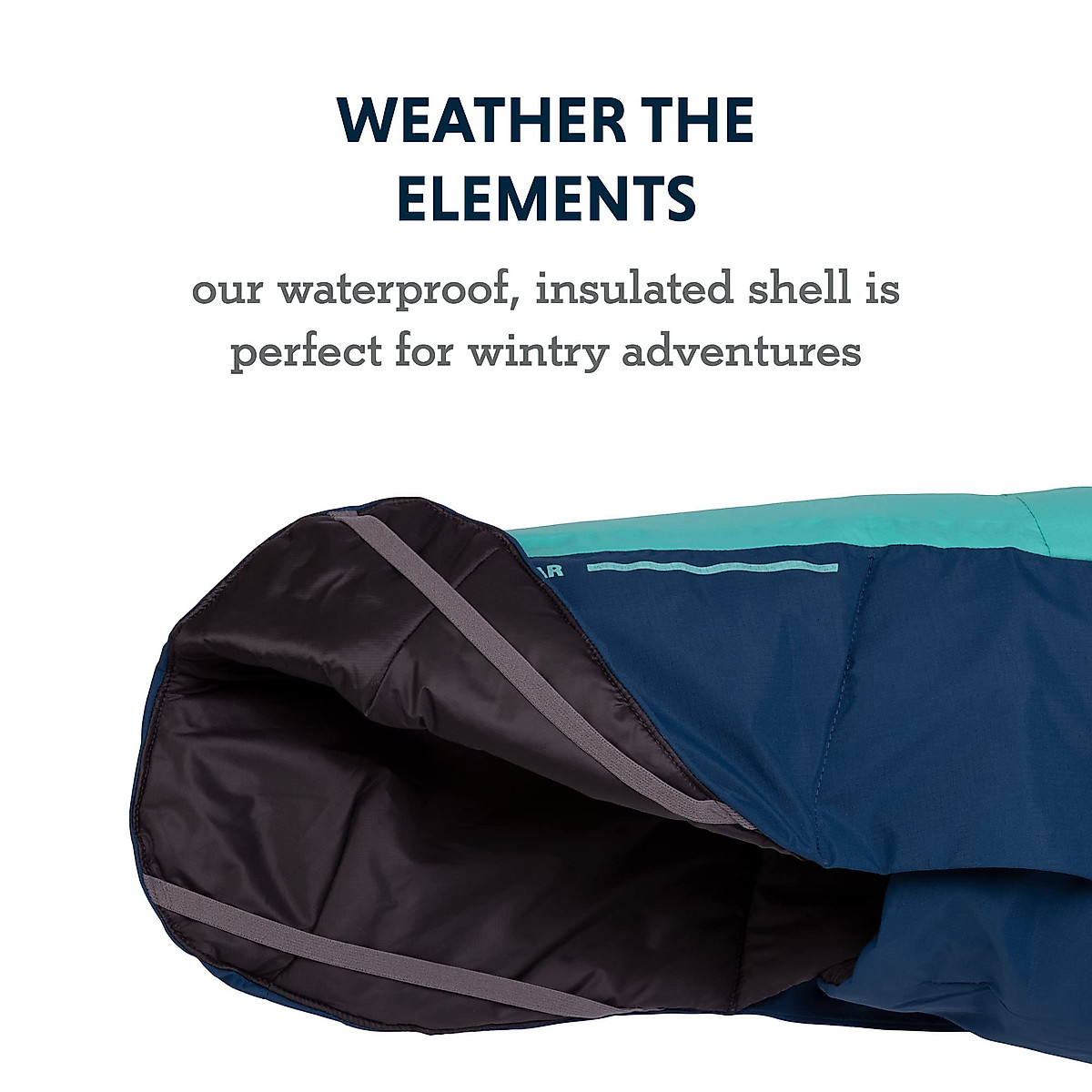 Ruffwear, Vert Dog Winter Jacket, Waterproof & Insulated Coat for Cold Weather, Aurora Teal, Small