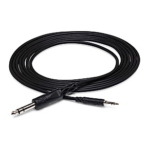 Hosa 3.5mm TRS to 1/4 inch TS Stereo Breakout Cables Bundle (10 Feet, 5 Feet) | Connect Audio Devices to Mixing Consoles