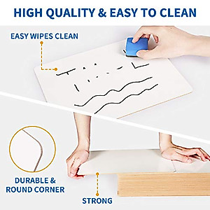 30 Piece Dry Erase Lap Boards Double-Sided for Classroom, 9 x 12 Inches Portable Lap Board Classroom Whiteboard with 60 Pens, 30 Erasers and 30 Pen Holders for Students and Adults