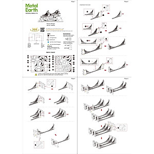 Fascinations Metal Earth Brooklyn Bridge 3D Metal Model Kit Bundle with Tweezers