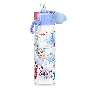 Everyday Delights Disney Frozen Elsa Anna Olaf Stainless Steel Insulated Water Bottle 500ml White