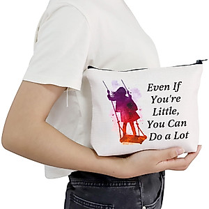 POFULL Matilda the Musical Inspired Gift Broadway Musical Gift Even If You're Little You Can Do a Lot Cosmetic Bag (Little Can Do a Lot)