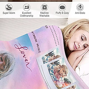Love Pop Singers Music Album Cover Throw Blanket Warm Blanket in Winter Fleece Bedding Birthday Christmas Travel Gift King Size Blankets for Bed Best Gifts for Fans Bedroom 40"x50"